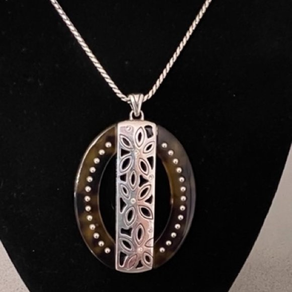 Brighton | Jewelry | Brighton Bloc Party Tortoise Silver Necklace ...